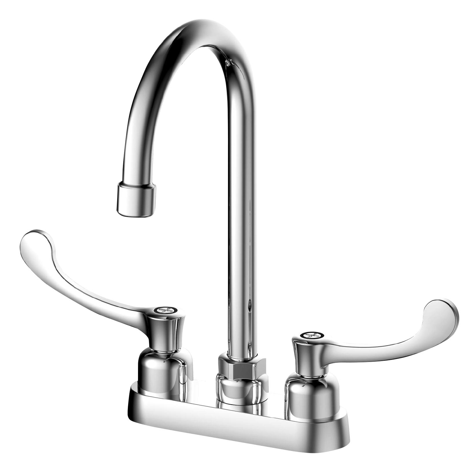 192-6634 Two Handle Gooseneck Commercial Kitchen Faucet – Compass ...