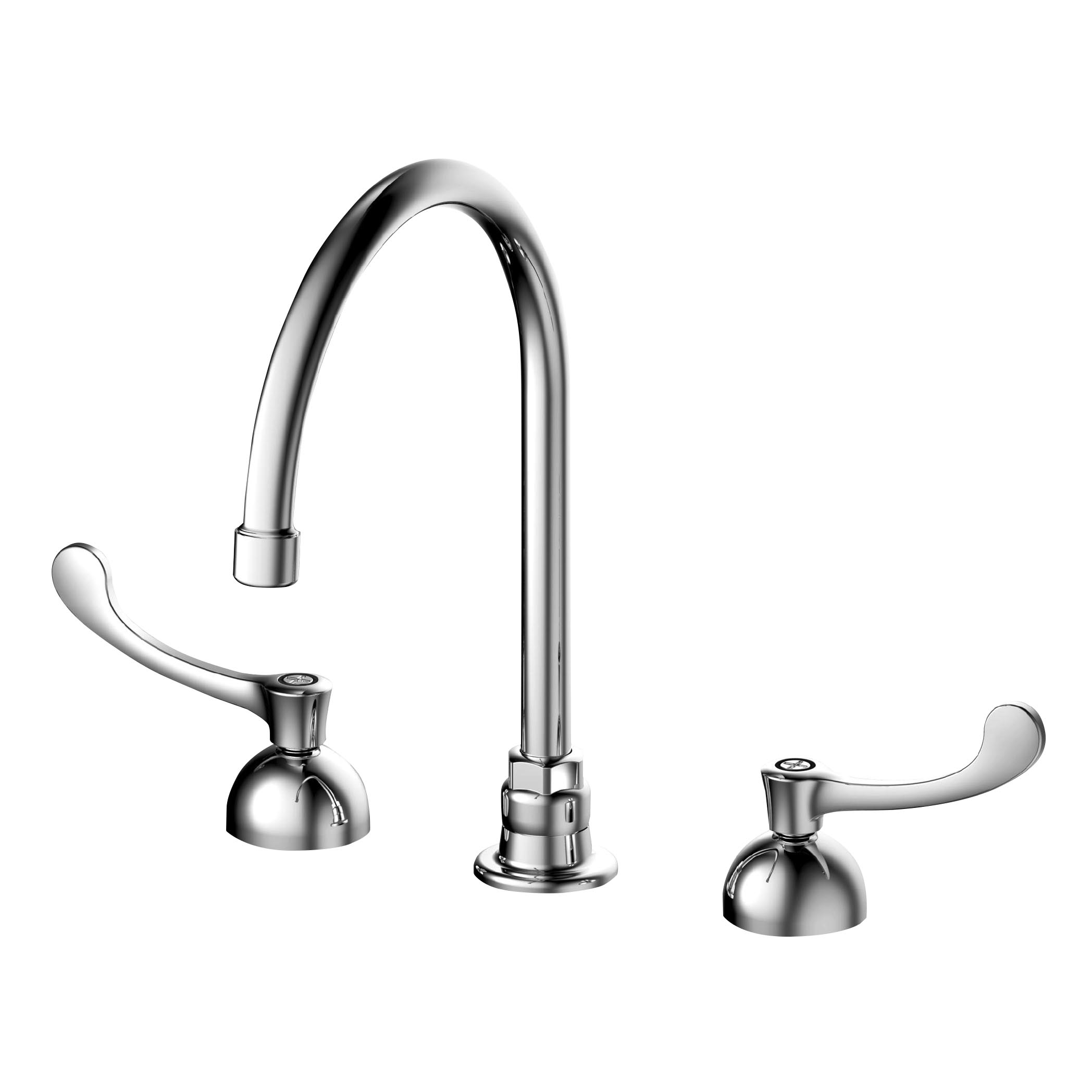 192-6635 Two Handle Gooseneck Commercial Kitchen Faucet – Compass ...
